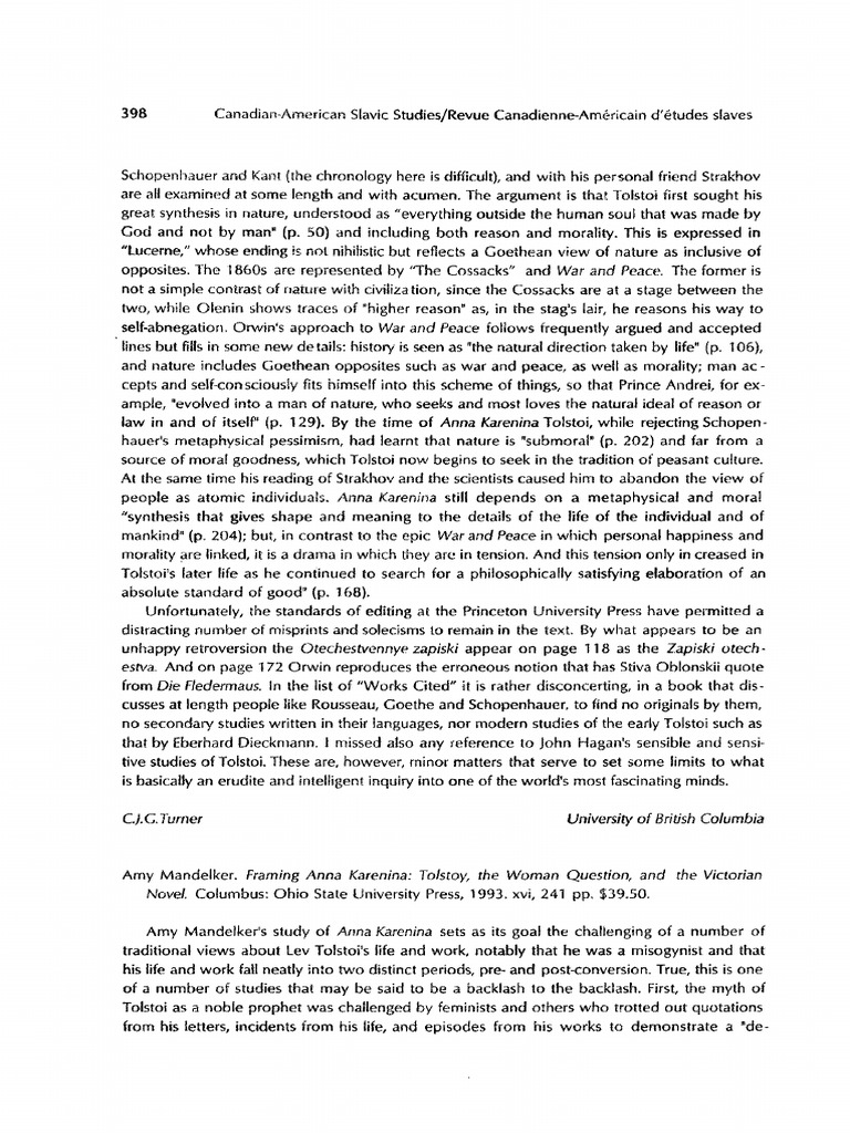 Mandelker Anna Karenina | PDF