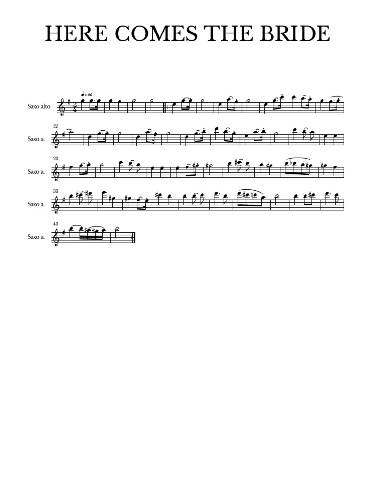 Here Comes the Bride Sheet Music | PDF