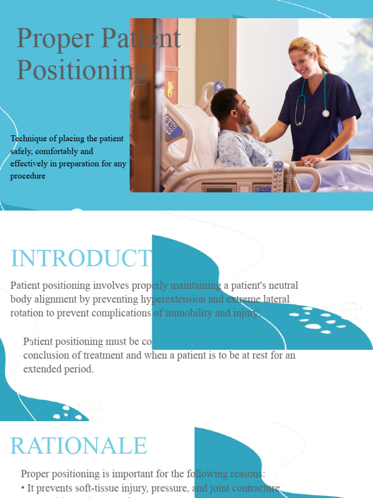 Proper Patient Positioning | PDF | Anatomical Terms Of Motion | Limbs (Anatomy)