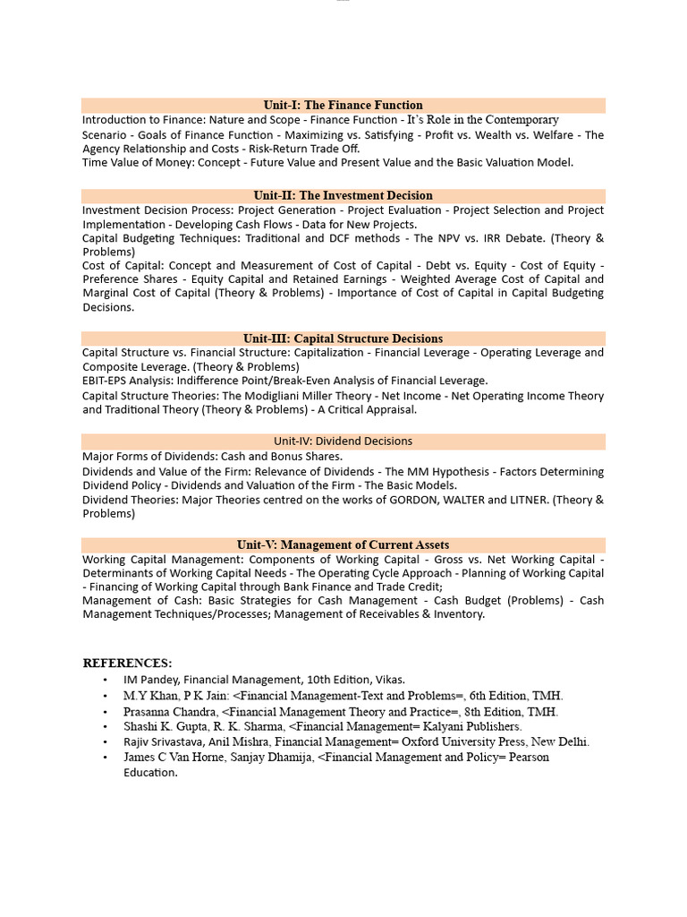 Financial Management | PDF | Capital Budgeting | Capital Structure