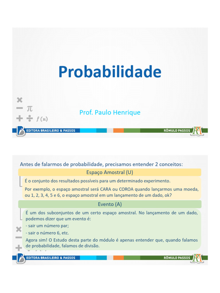 Matemática e Probabilidade | PDF | Probabilidade | Matemática