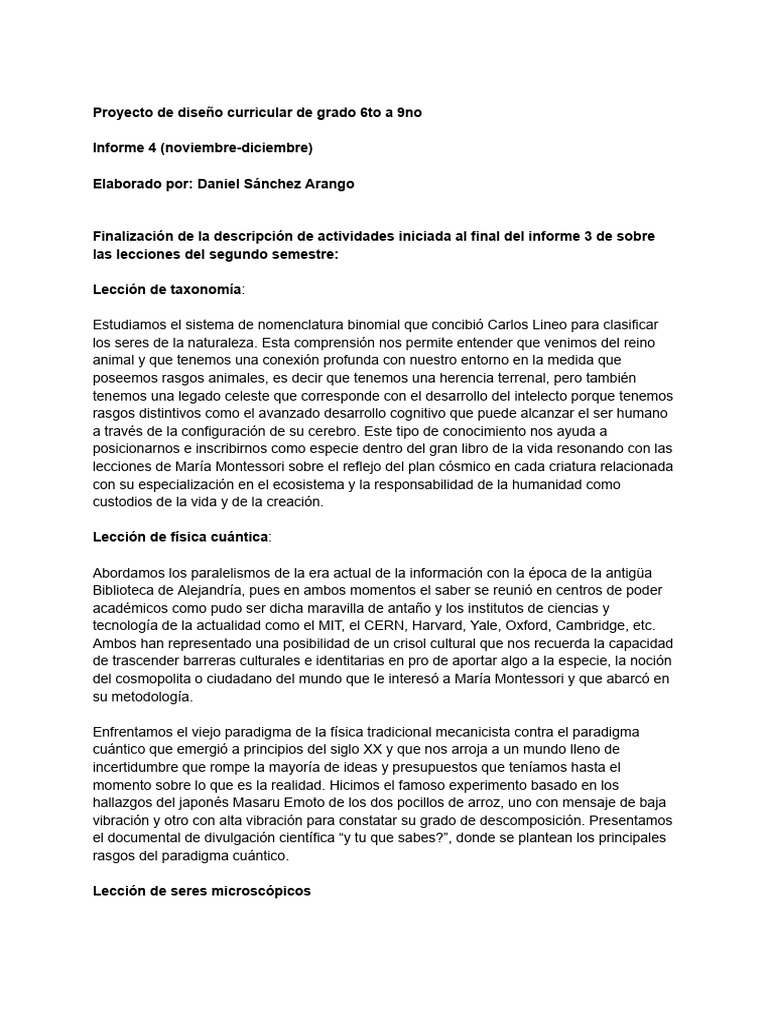 Informe 4 Educación Planetaria | PDF | Flujo (psicología) | Sociedad