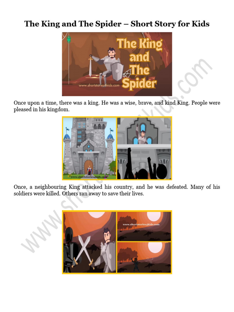 The King and The Spider Short Story For Kids | PDF