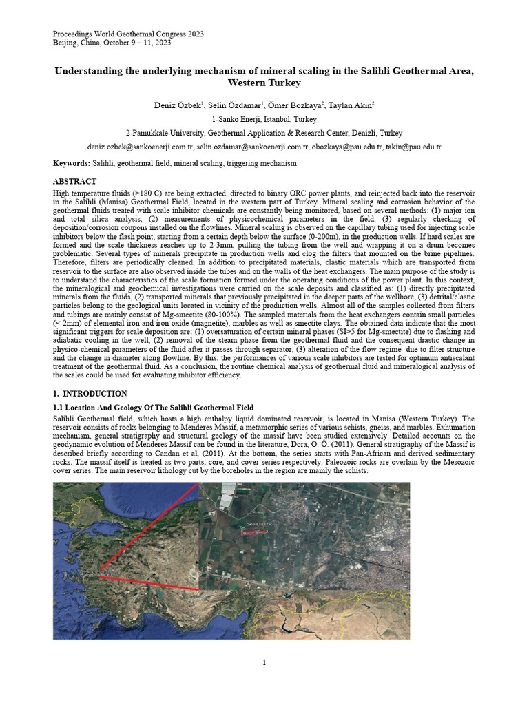 Understanding The Underlying Mechanism of Mineral Scaling in The ...