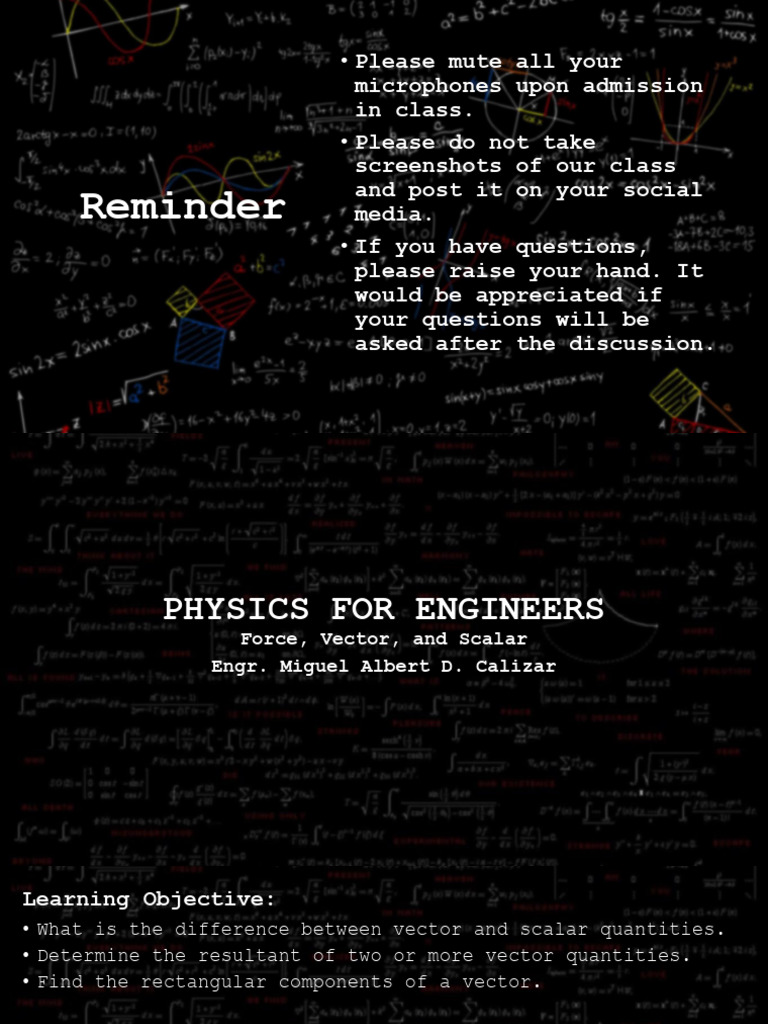 Force, Vector, and Scalar | PDF | Force | Euclidean Vector