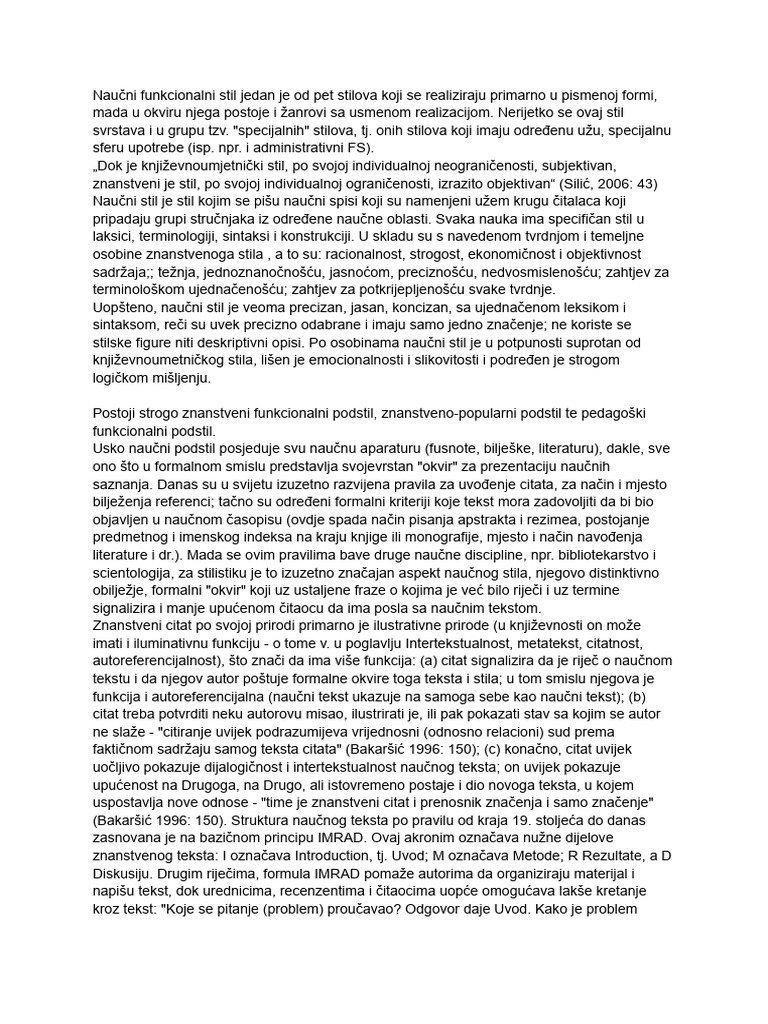 Naucni Stil | PDF