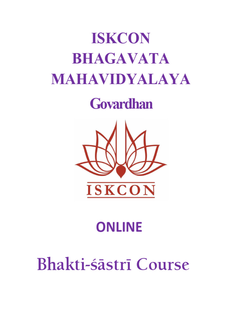 2023 NOV IBMV Eng Bhakti Shastri Student Handbook | PDF | Bhagavad Gita ...