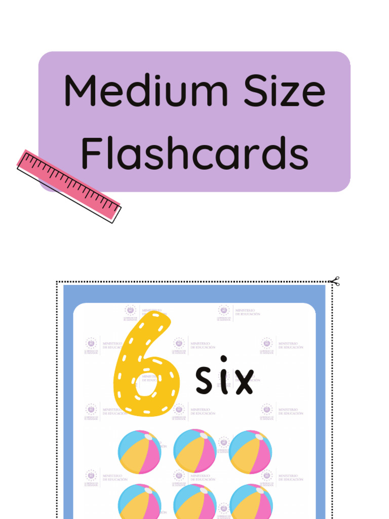 Numbers Flashcards 6-10 | PDF
