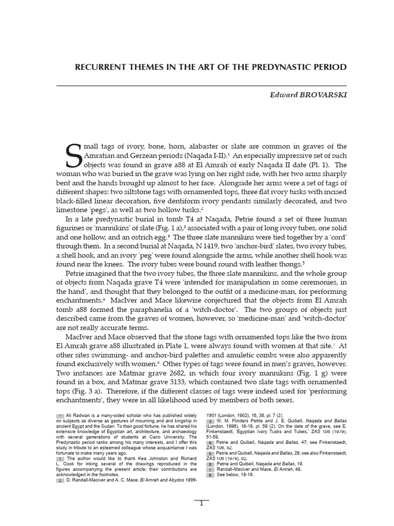 Recurrent Themes in The Art of The Predynastic Period | PDF