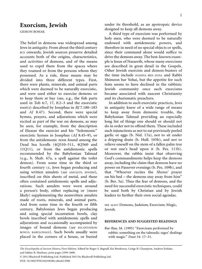 Exorcism Jewish | PDF