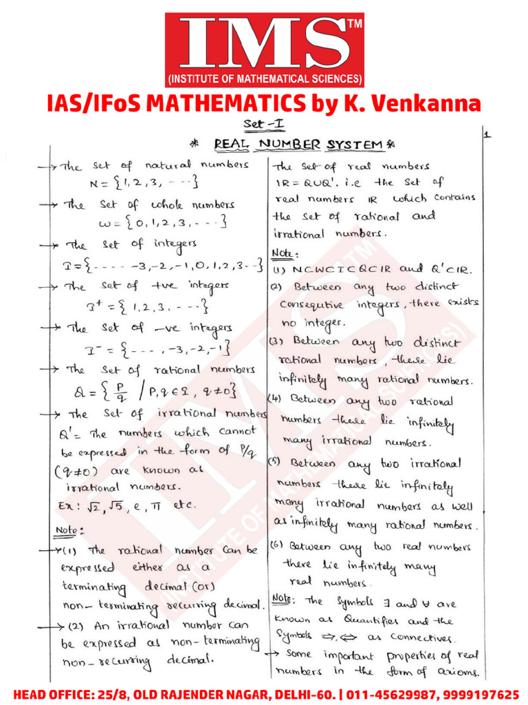 Set-1 Real Number System | PDF