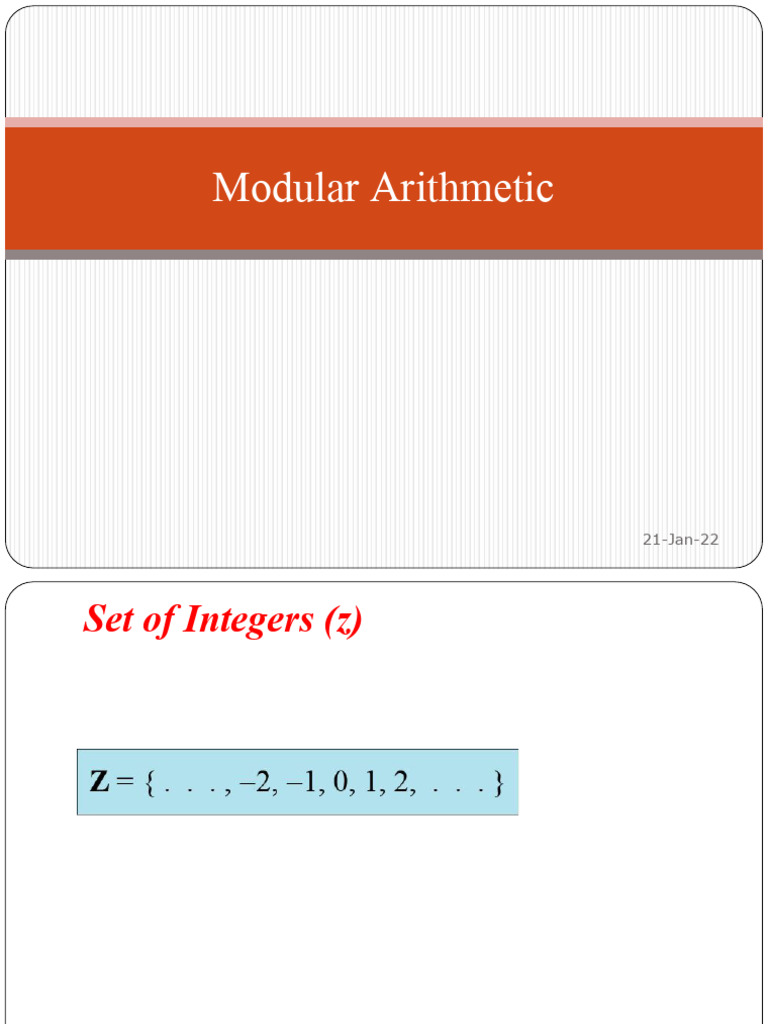 CH 01 B Modular Arithmetic | PDF | Matrix (Mathematics) | Abstract Algebra