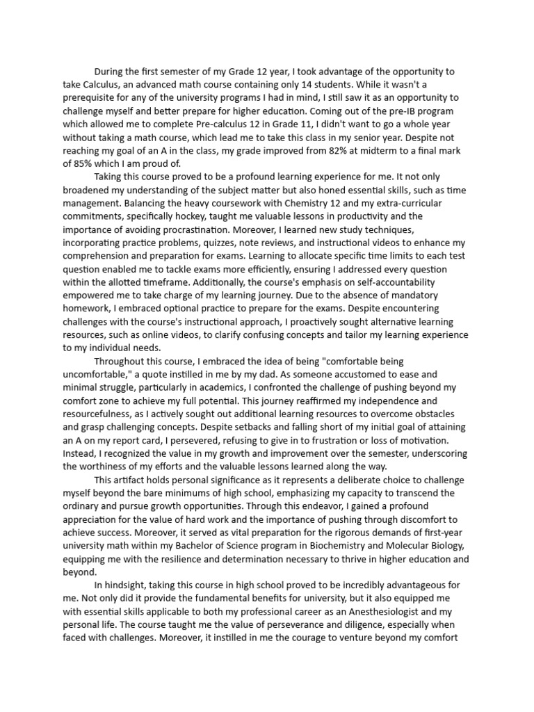 Academic Achievement Write Up | PDF | Learning