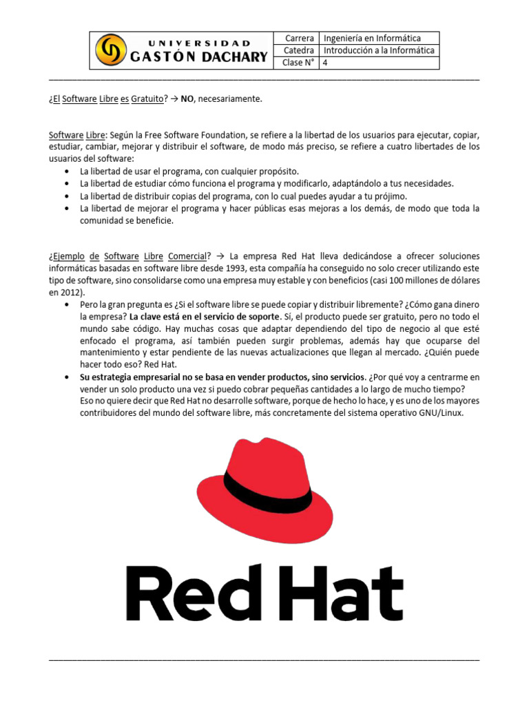 Clase #4 - Software Libre | PDF | Distribución de Linux | Ñu