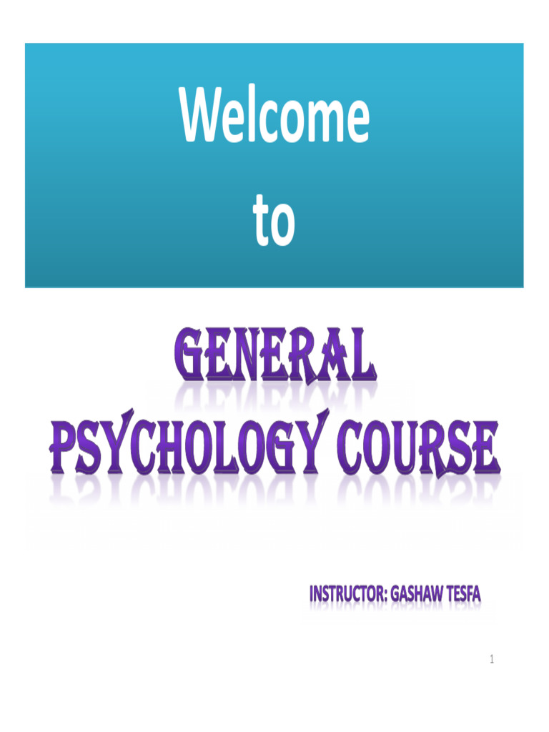 Gashaw T - General Psychology-2023 | PDF | Classical Conditioning | Perception