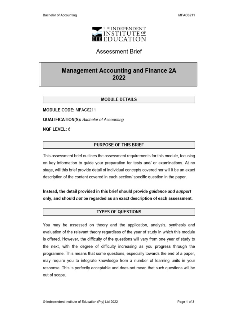 Assessment Brief MFAC6211 2022 | PDF | Cognitive Science | Cognition