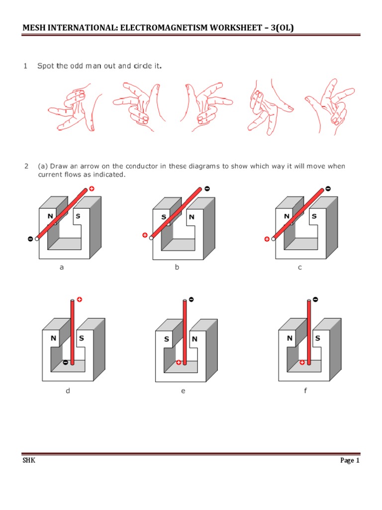 Electromagnetism Worksheet 3(OL) | PDF | Science & Mathematics | Computers