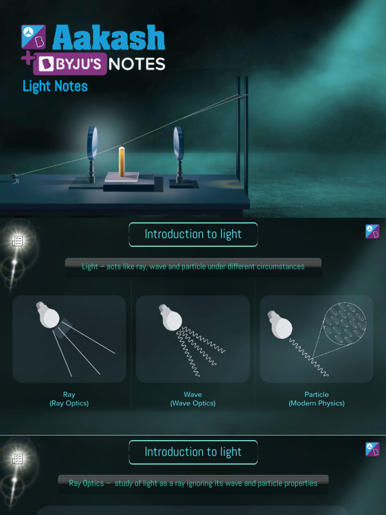 Class Note 10 Light | PDF | Refraction | Light