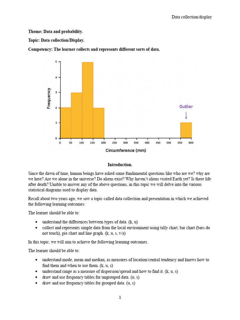 Data Collection and Display | PDF | Mode (Statistics) | Mean
