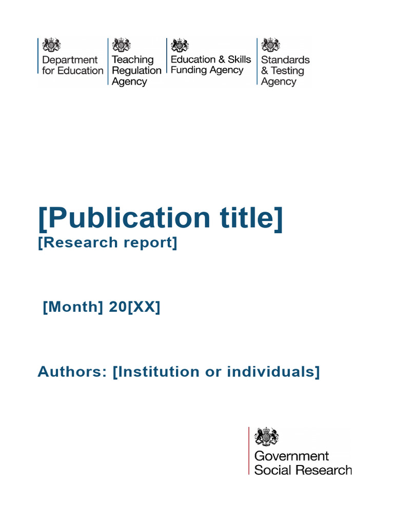 MASTER DfE Research Report Template | PDF | Rgb Color Model | Microsoft ...