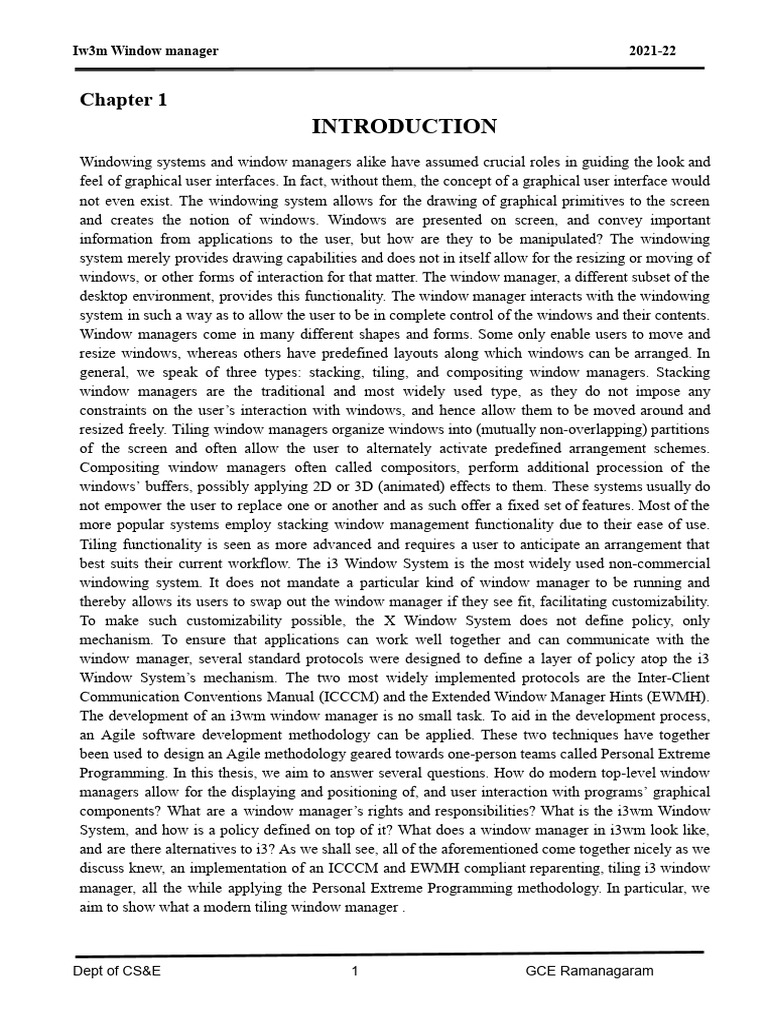 Seminar | PDF | Window (Computing) | Window Manager