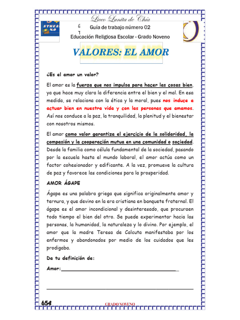 Es El Amor Un Valor | PDF | Amor | Oración