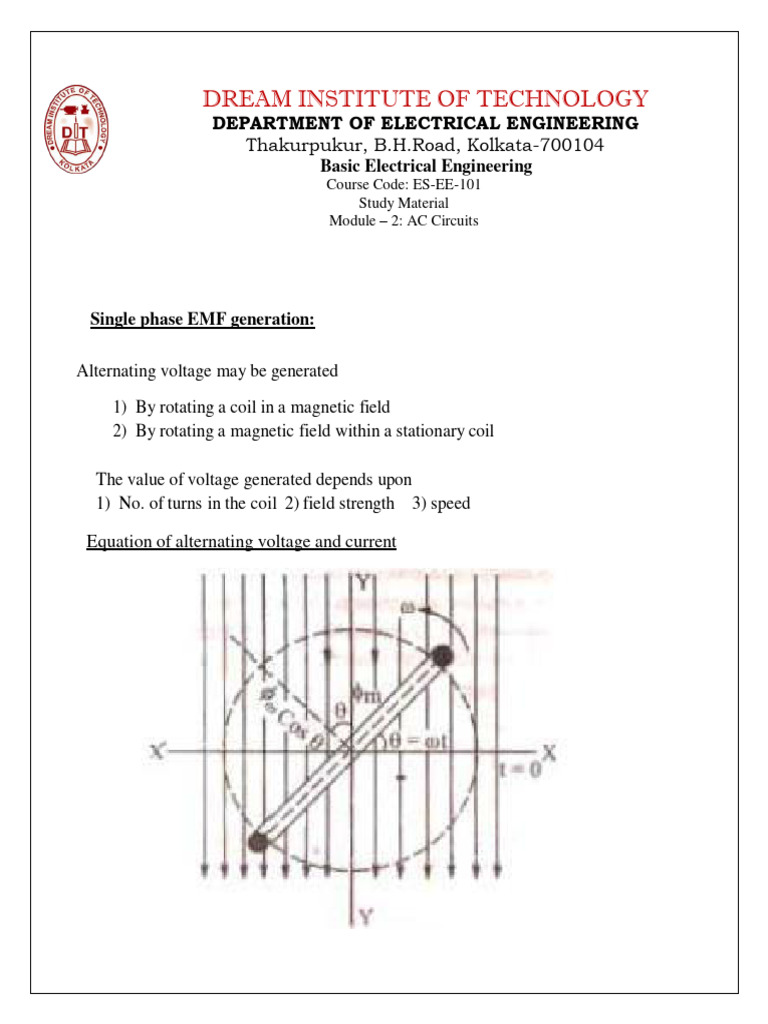 Module 2 (AC Circuit) | PDF | Electrical Impedance | Electrical Engineering