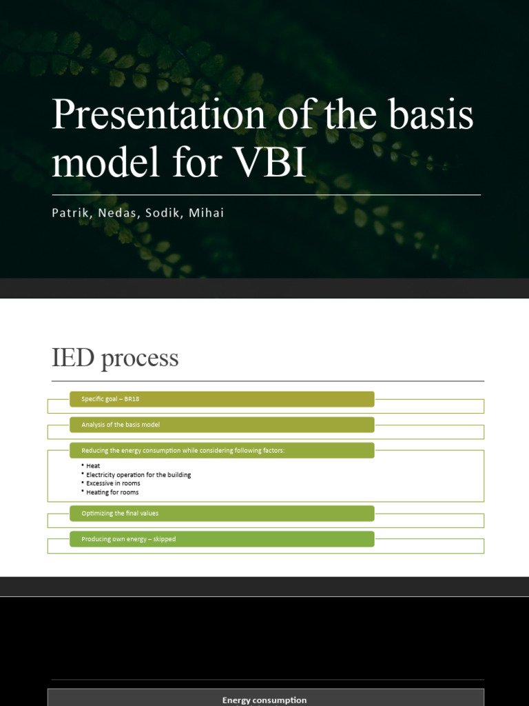 Presentation of the Basis Model for VBI | PDF | Efficient Energy Use ...