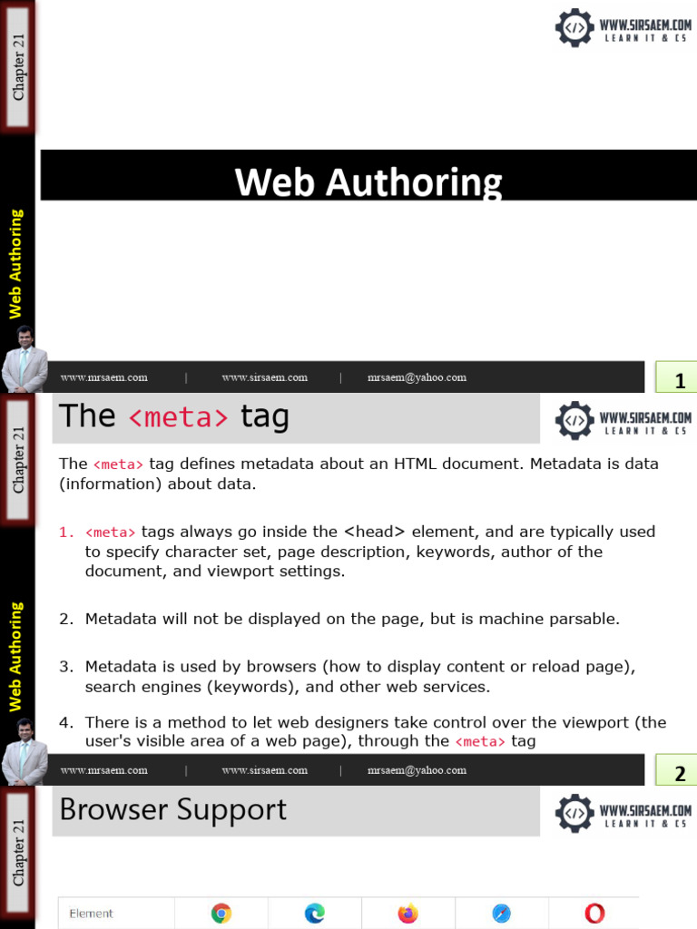 Web Authoring by MR SAEM | PDF