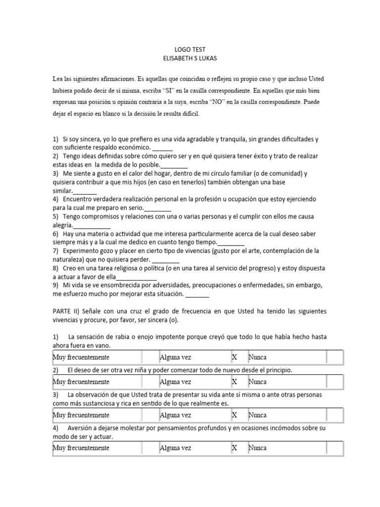 Logo Test de Elisabet Lukas | PDF