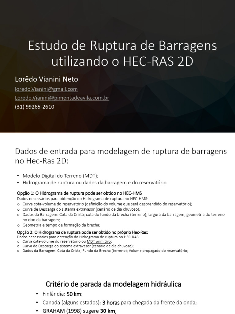 Curso Dam Break HEC-RAS | PDF | Geografia Física | Geociências