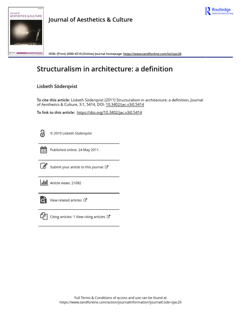 Structuralism in Architecture A Definition | PDF