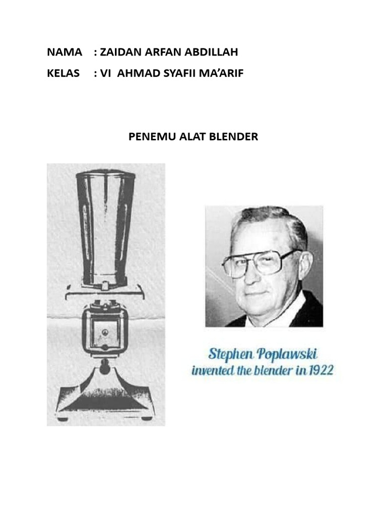 Tugas Arfan Penemu Alat Blender | PDF