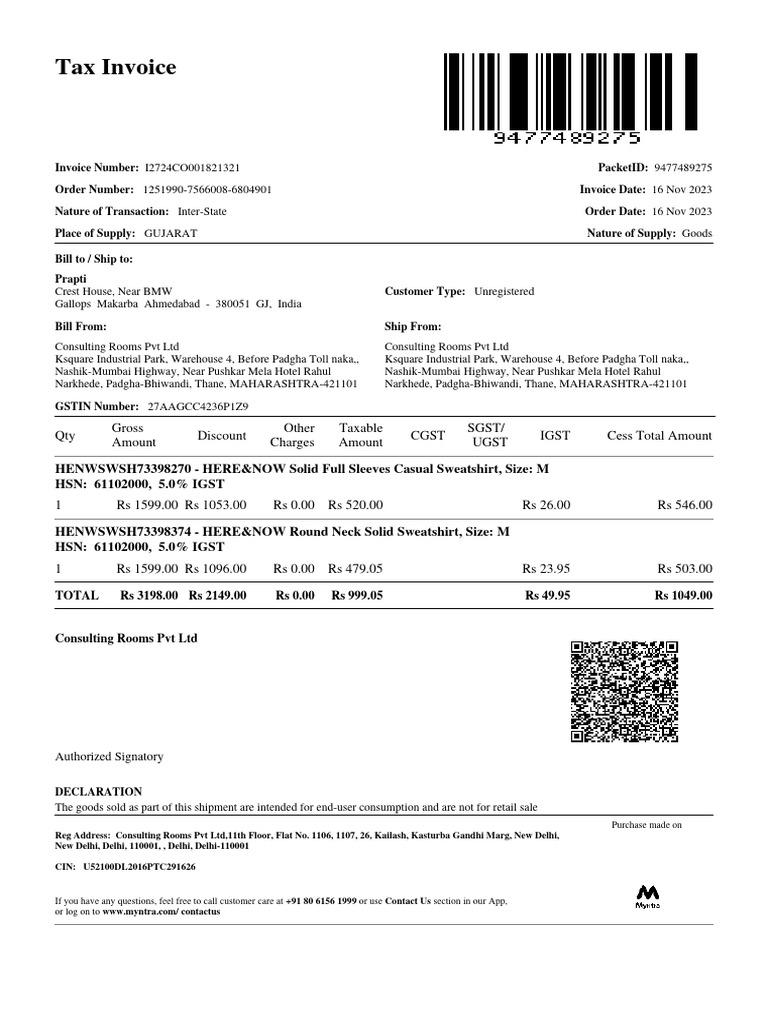 Myntra 2 | PDF | Economy Of India | Taxes