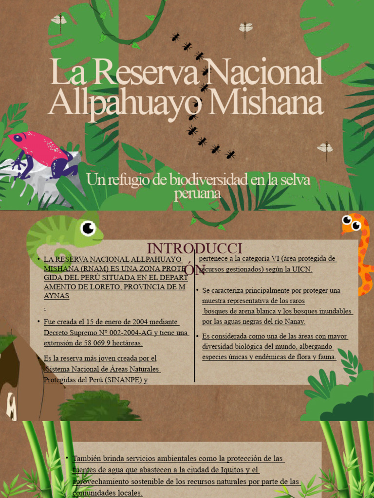 Reserva Nacional de Allpahuayo Mishana | PDF | Los bosques | Biodiversidad
