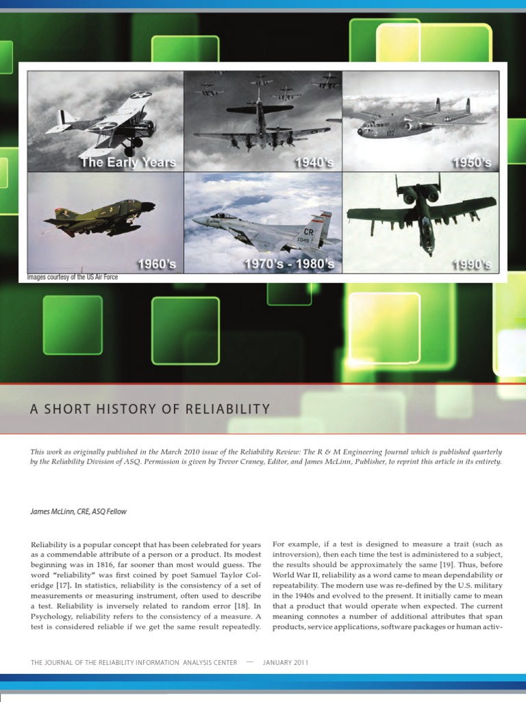 Military Reliability Engineering History | PDF | Reliability ...