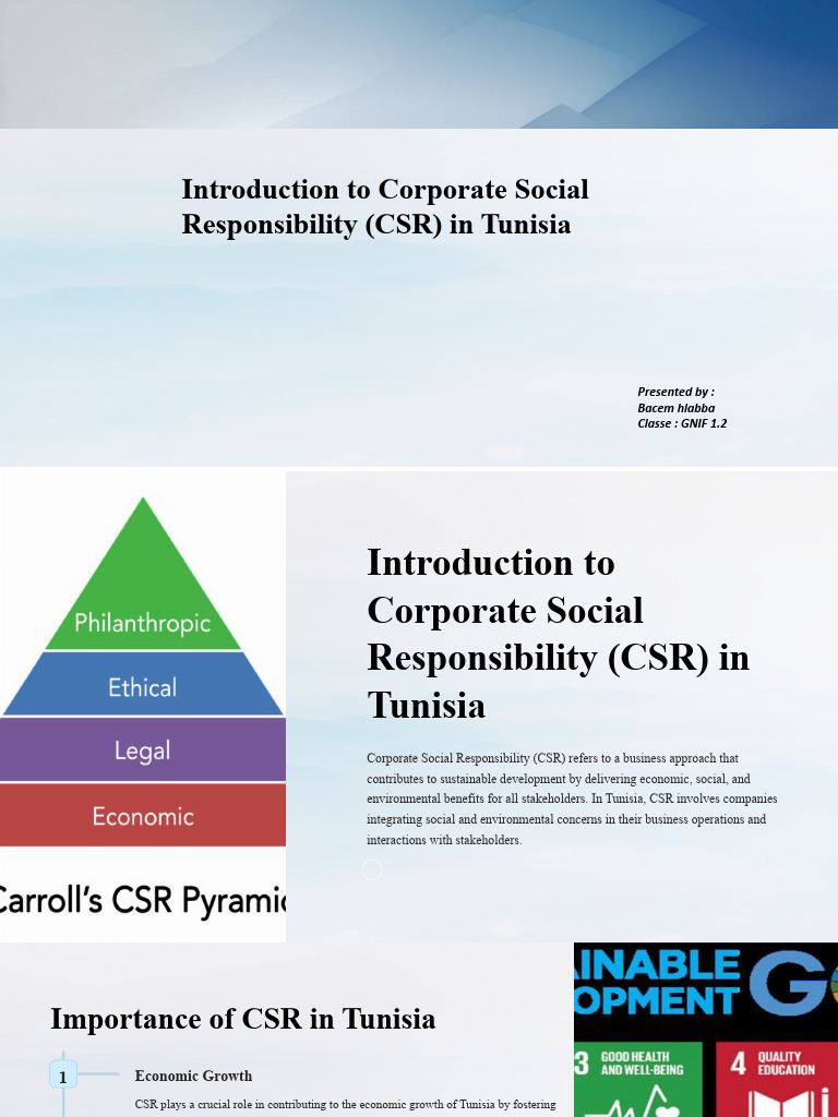 Introduction To Corporate Social Responsibility CSR in Tunisia | PDF | Corporate Social ...