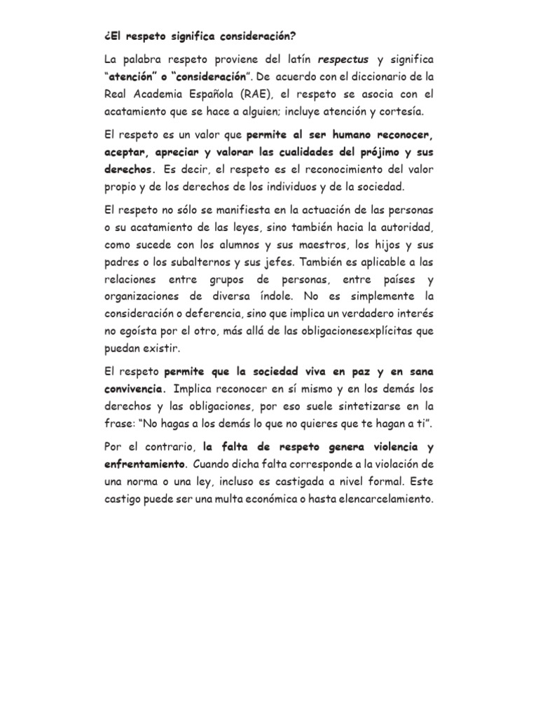El Respeto Pdf