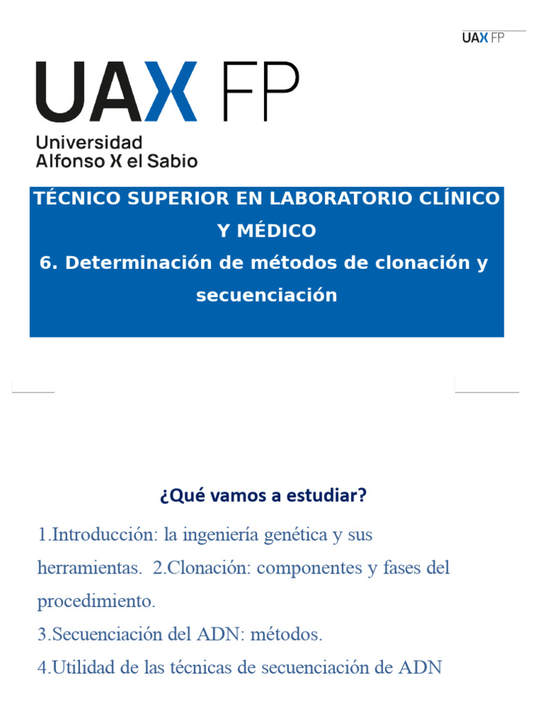 UD6 Clase Virtual | PDF | Plásmido | Adn