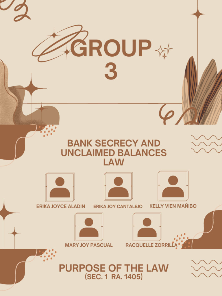 Bank Secrecy and Unclaimed Balances Law | PDF | Deposit Account | Banks