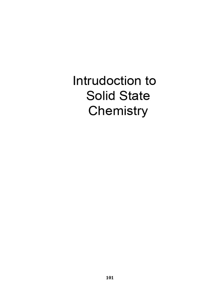 Solid State | PDF | Chemical Bond | Ionic Bonding