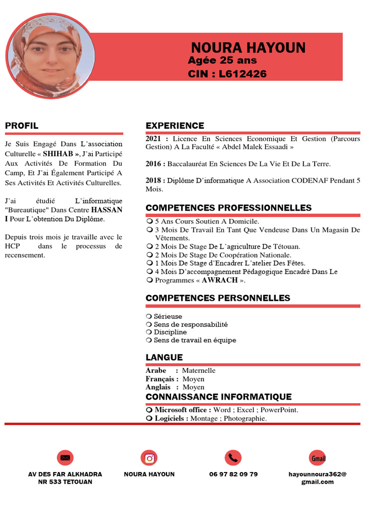 CV Noura Hay | PDF | Microsoft Office | Microsoft