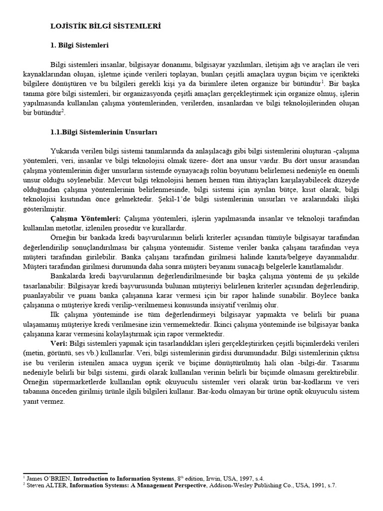 Lojistik Bilgi Sistemleri Odevi | PDF