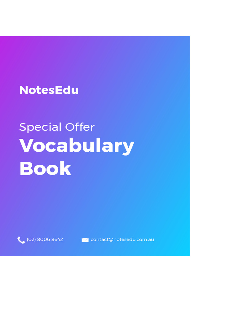 NotesEdu Vocabulary Book | PDF | Acquittal | Anxiety