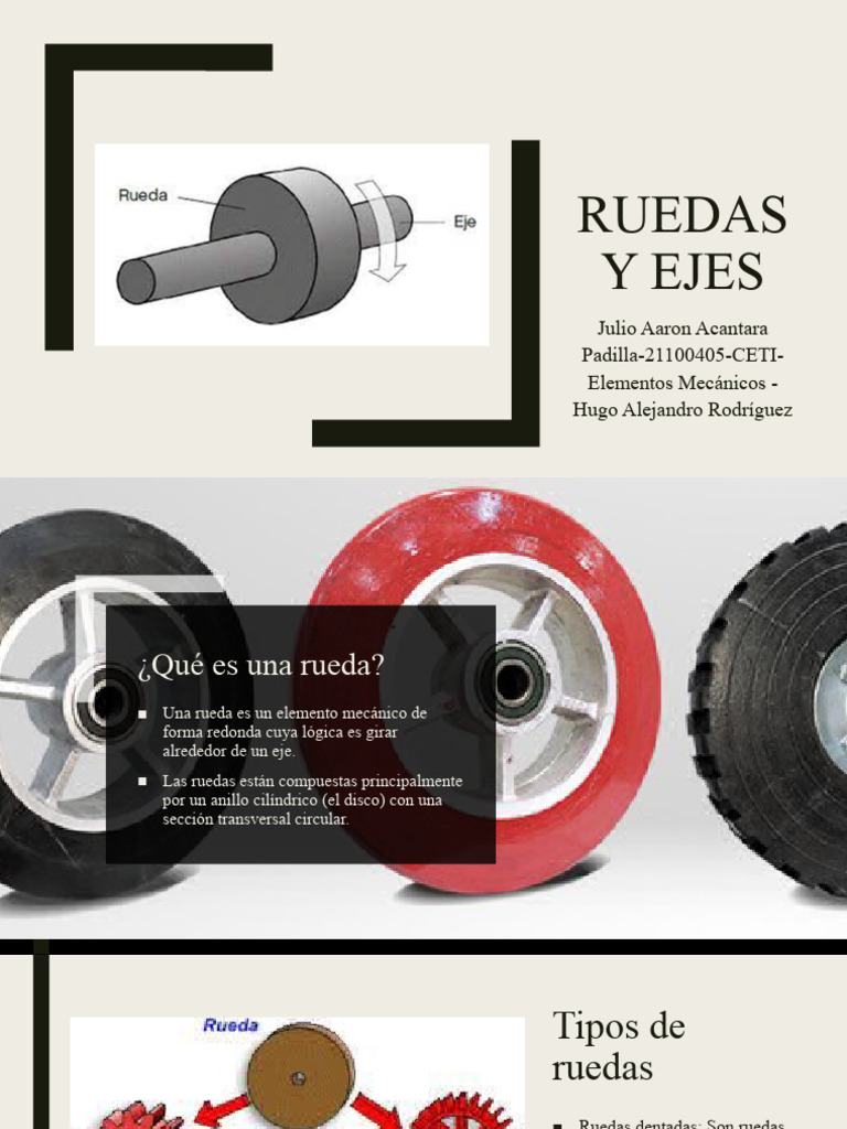 Ruedas y Ejes (21100405) | PDF | Eje | Engranaje