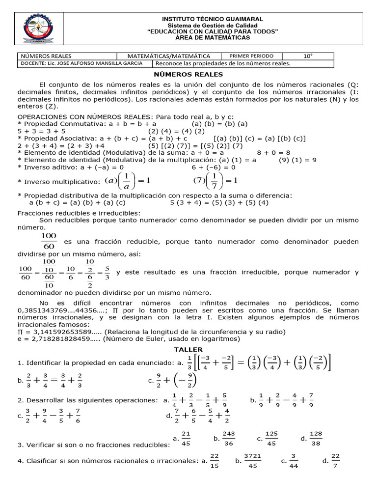 N Meros Real 1707532897 | PDF | Números | Número Real