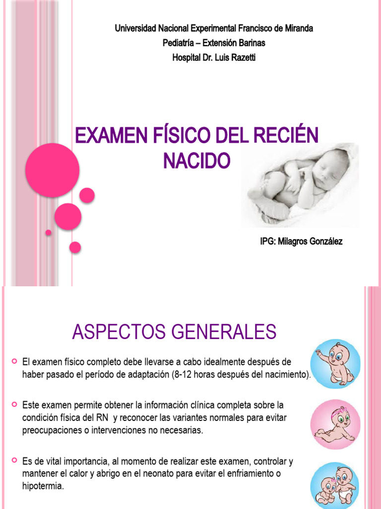 Examen Físico Del Recién Nacido | PDF | Pie | Abdomen