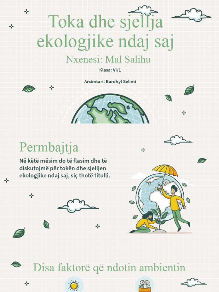 Toka Dhe Sjellja Ekologjike Ndaj Saj | PDF