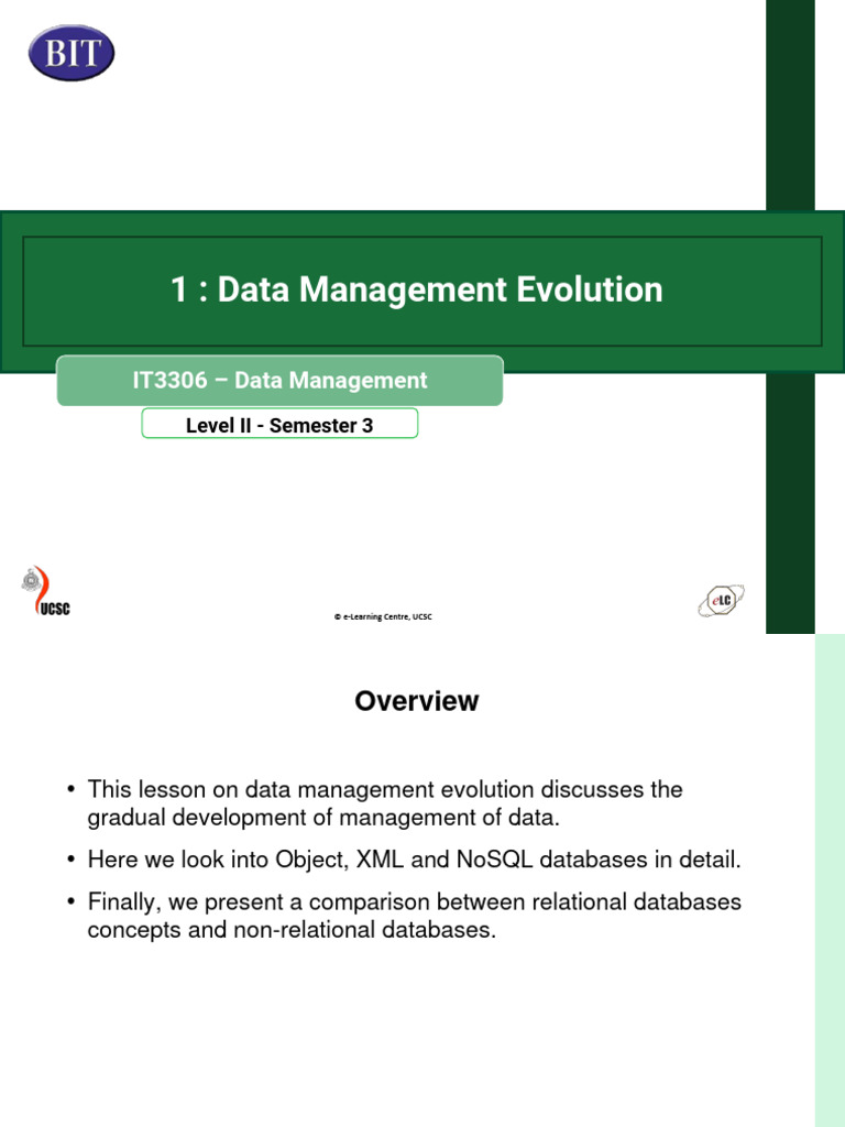 Data Management Evolution: Databases Explained | PDF | Method (Computer Programming) | Object ...
