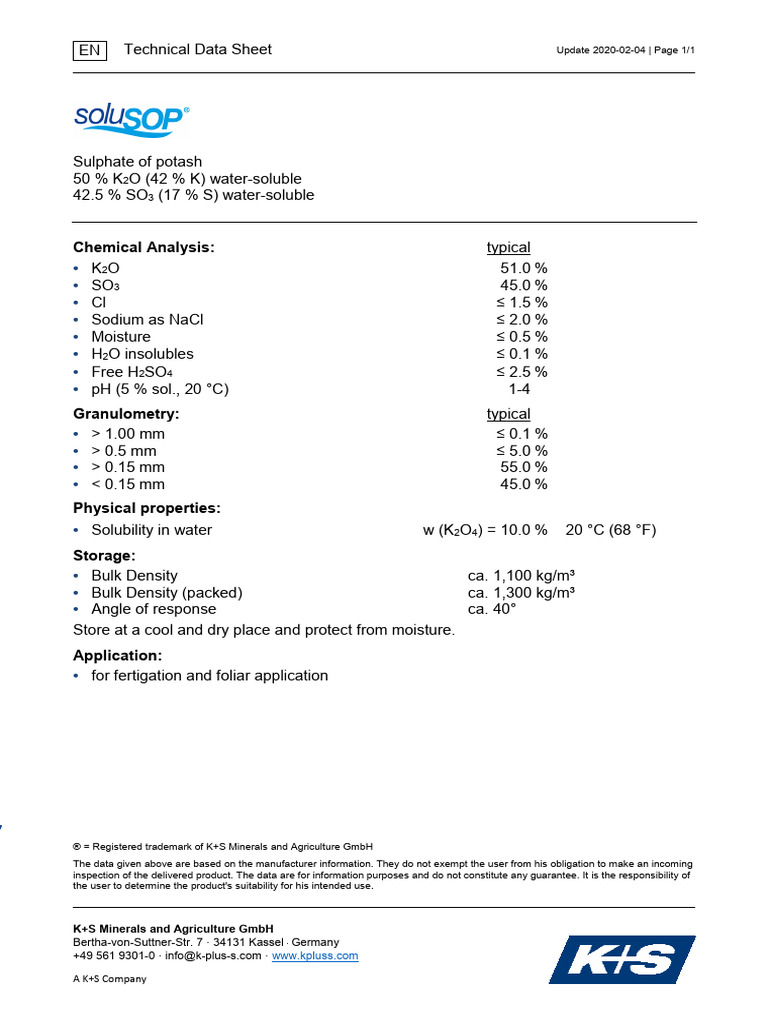 TDS soluSOP | PDF | Sodium Chloride | Sets Of Chemical Elements